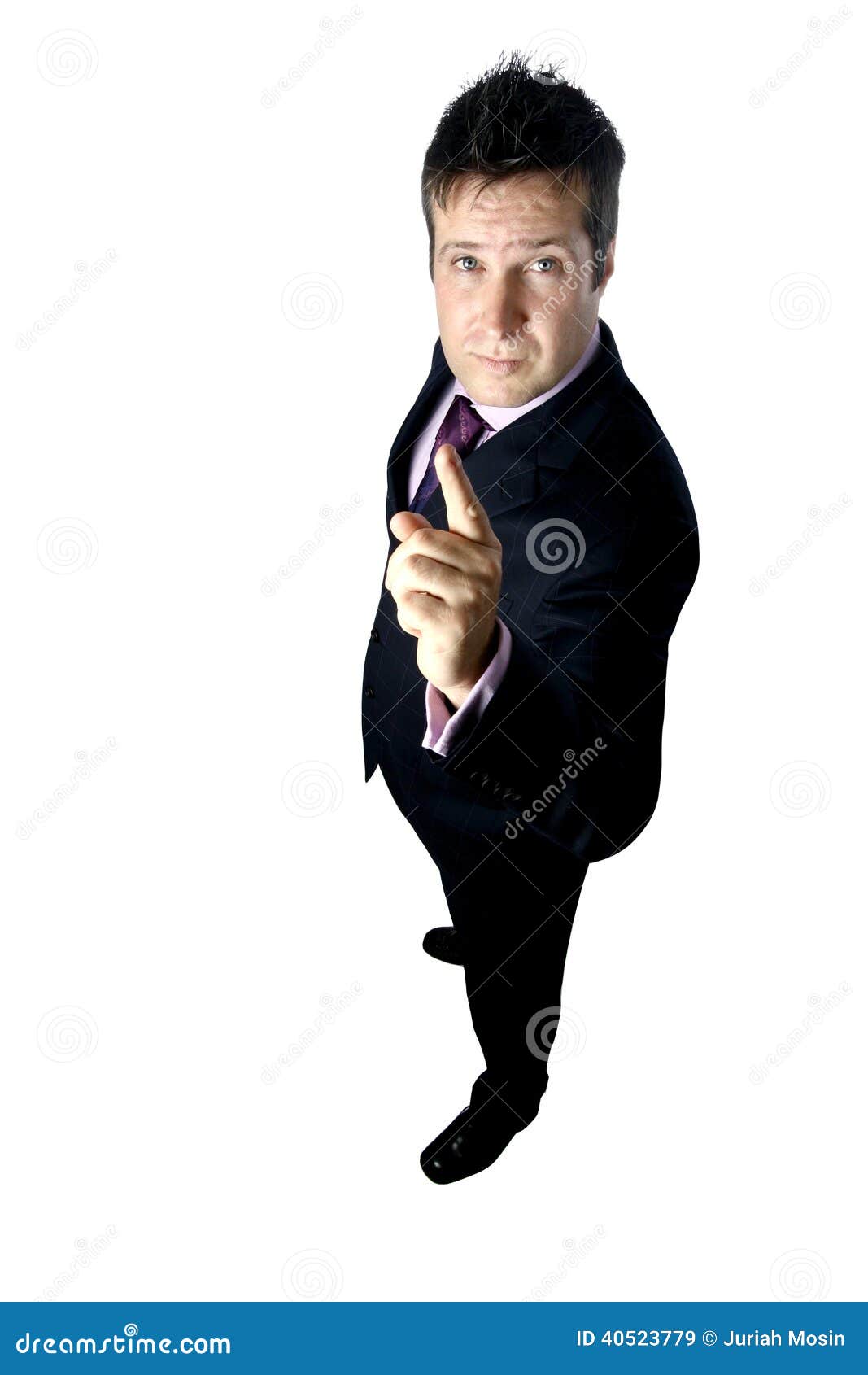 Businessman Pointing Index Finger Stock Image - Image of gesturing ...
