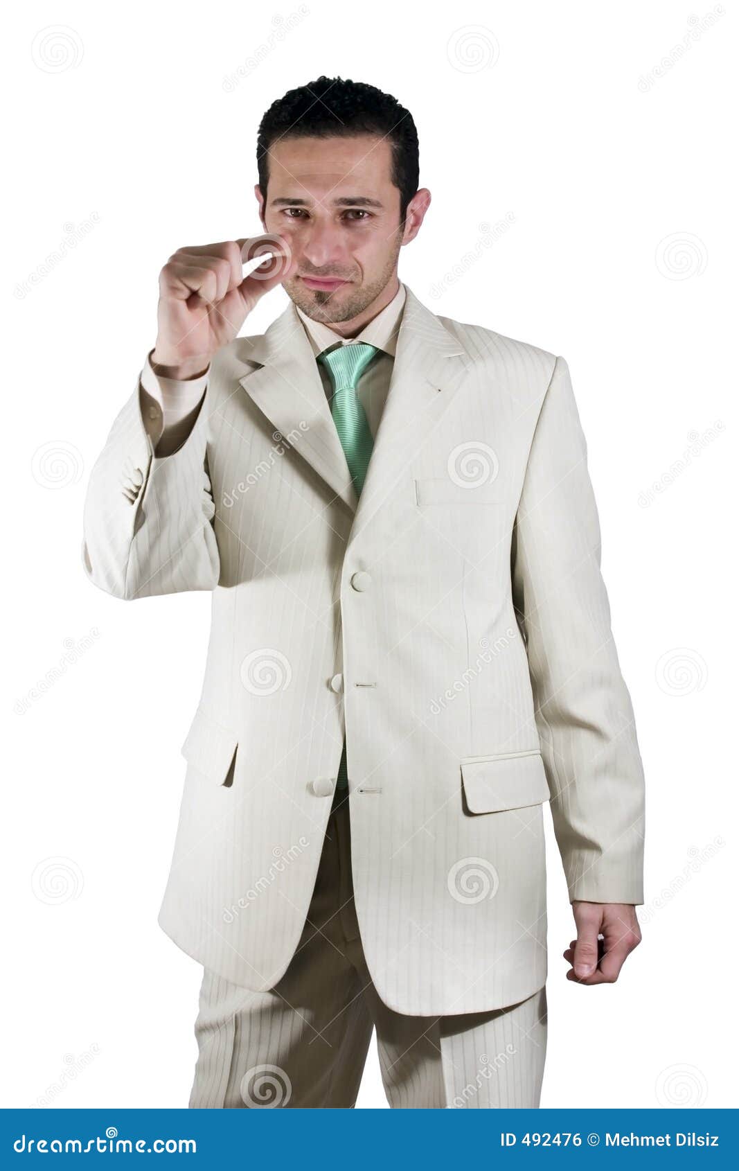 Businessman Pointing Out Little Importance Stock Photo - Image of ...