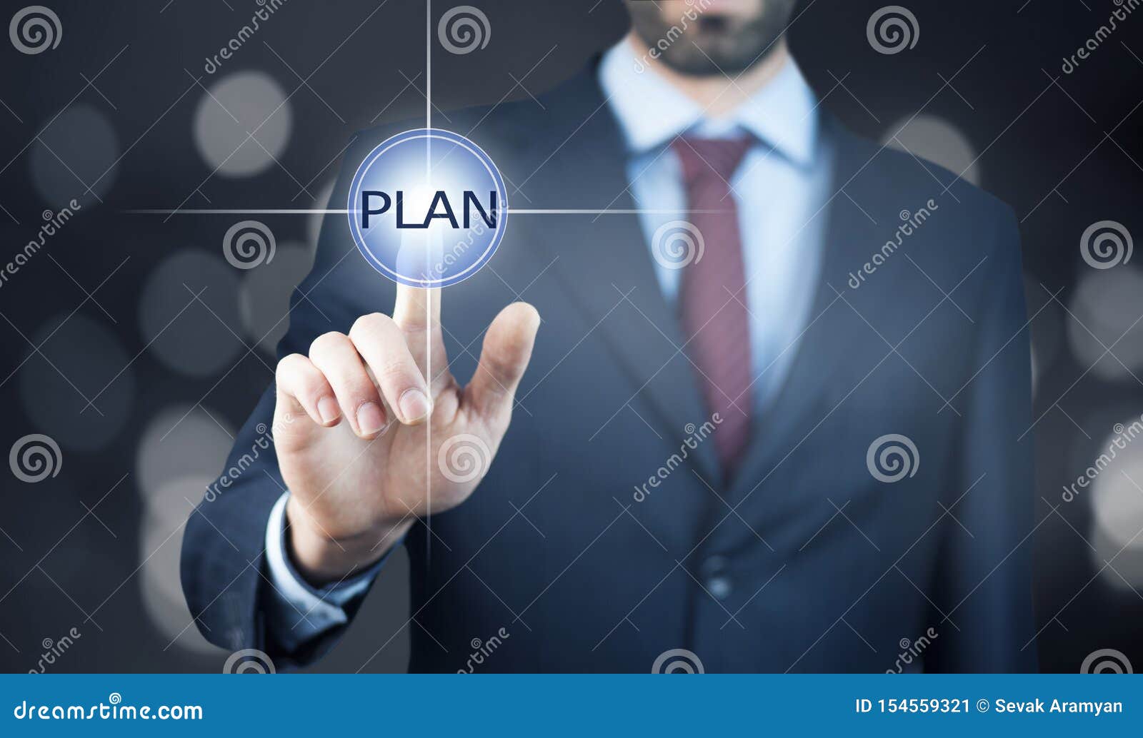 Businessman pointing plan stock image. Image of choose - 154559321