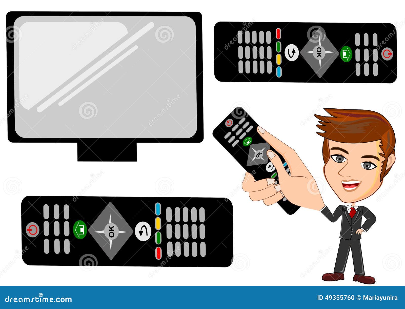 Businessman pointing stock vector. Illustration of person - 49355760