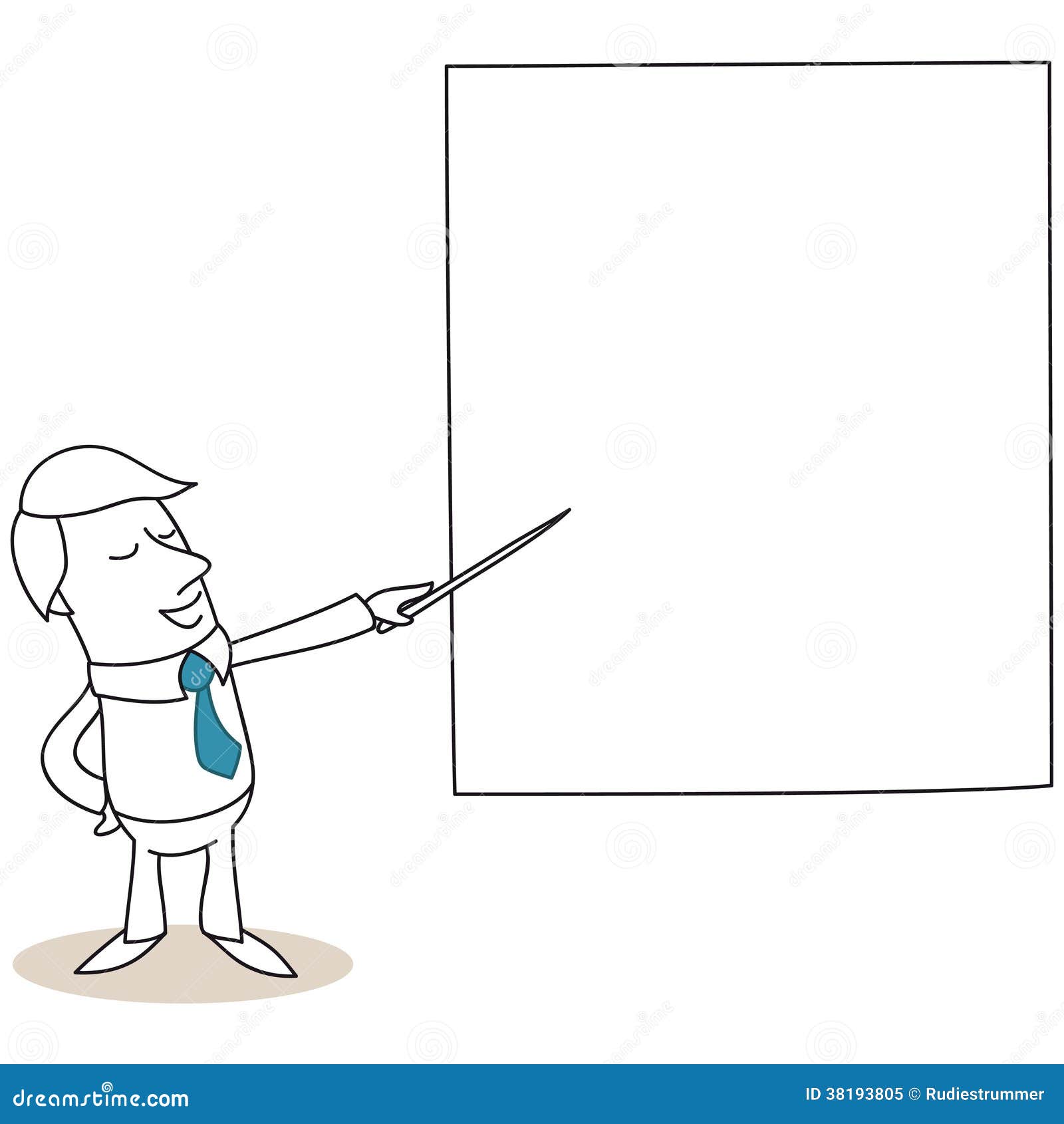 Businessman Pointing at Screen Stock Vector - Illustration of coach ...