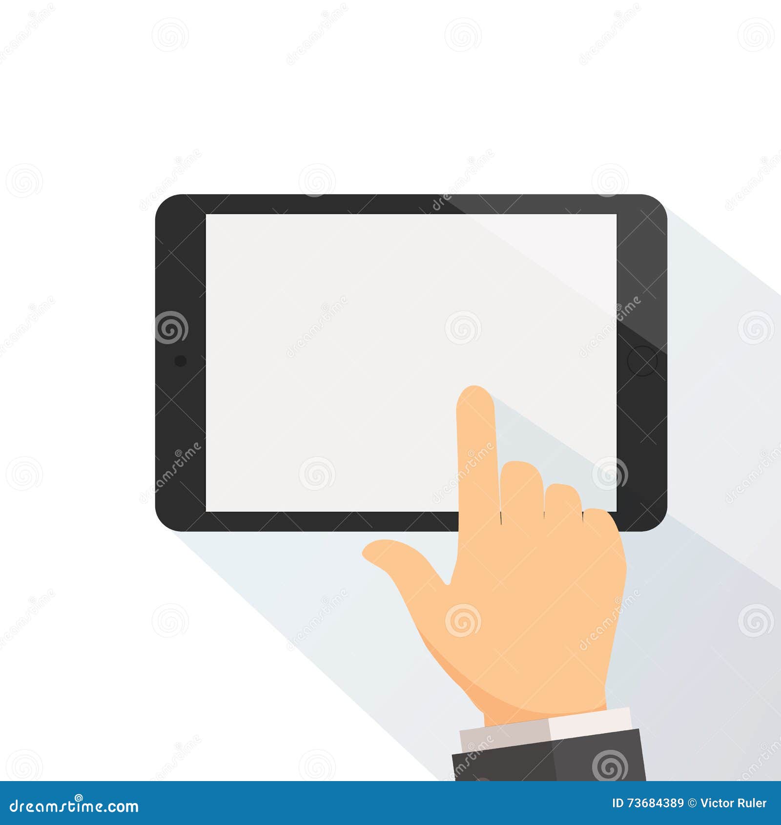 Businessman Pointing on the Screen Stock Vector - Illustration of earth ...