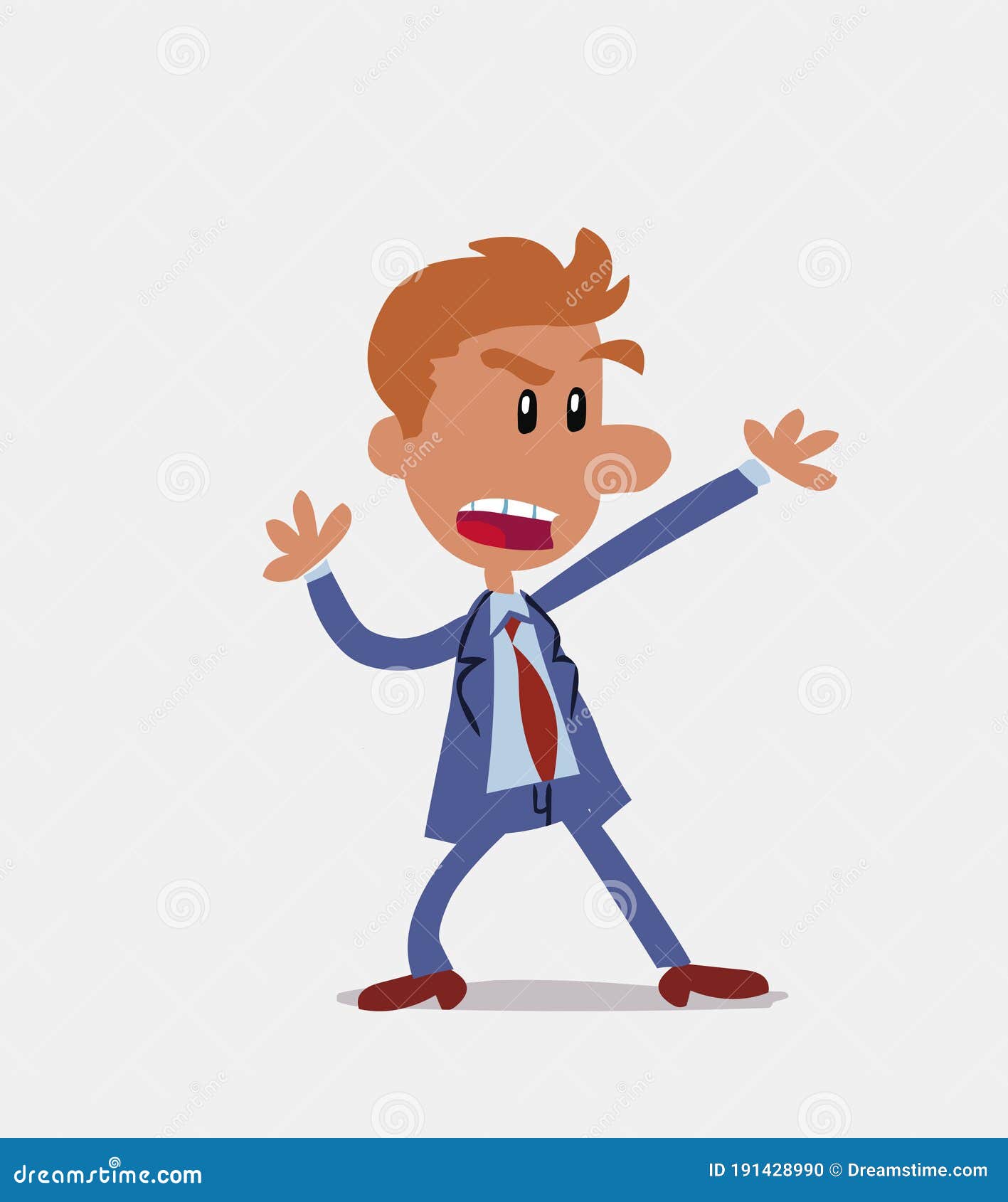 Businessman Pointing Something Aggressively Stock Vector - Illustration ...