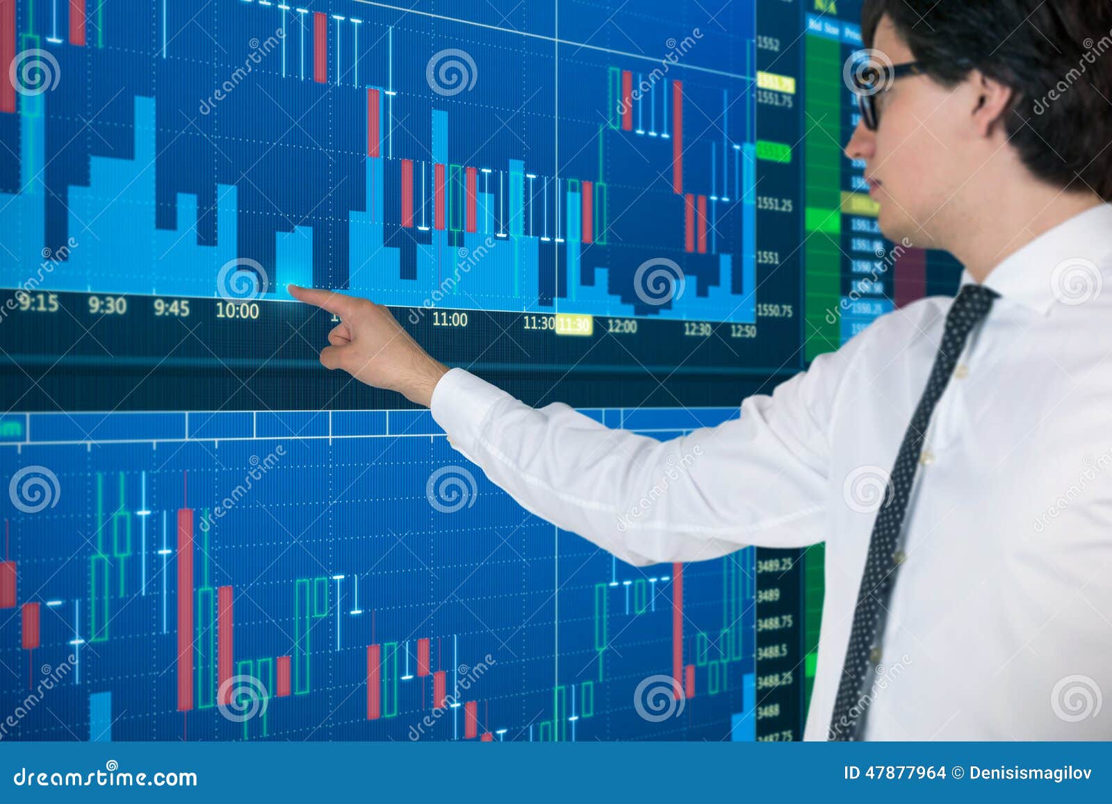 Businessman Pointing To Chart Stock Photo - Image of profits, graph ...