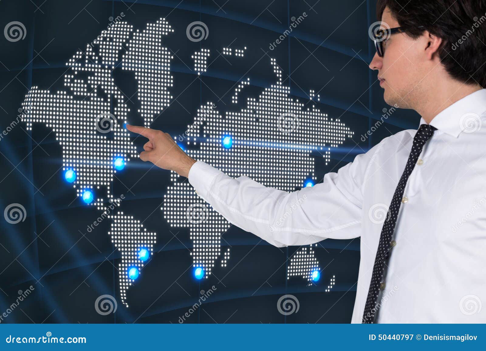 Businessman Pointing To Map Stock Image - Image of professional ...