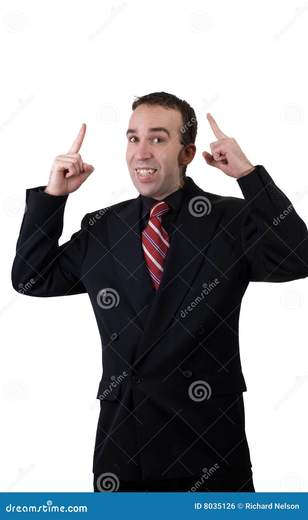 Businessman Pointing Up stock photo. Image of finger, hand - 8035126