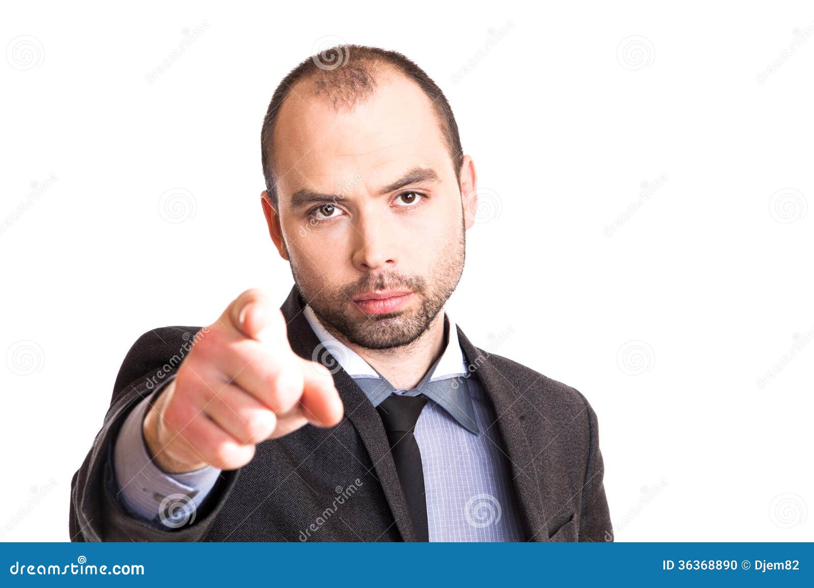 Businessman Pointing at You Stock Photo - Image of alerting, issues ...