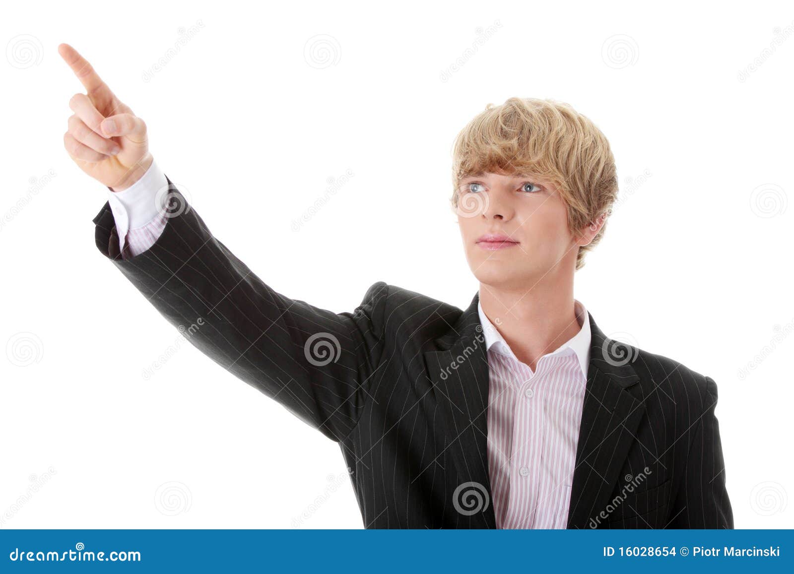 Businessman Points Something Stock Photo - Image of background, choice ...