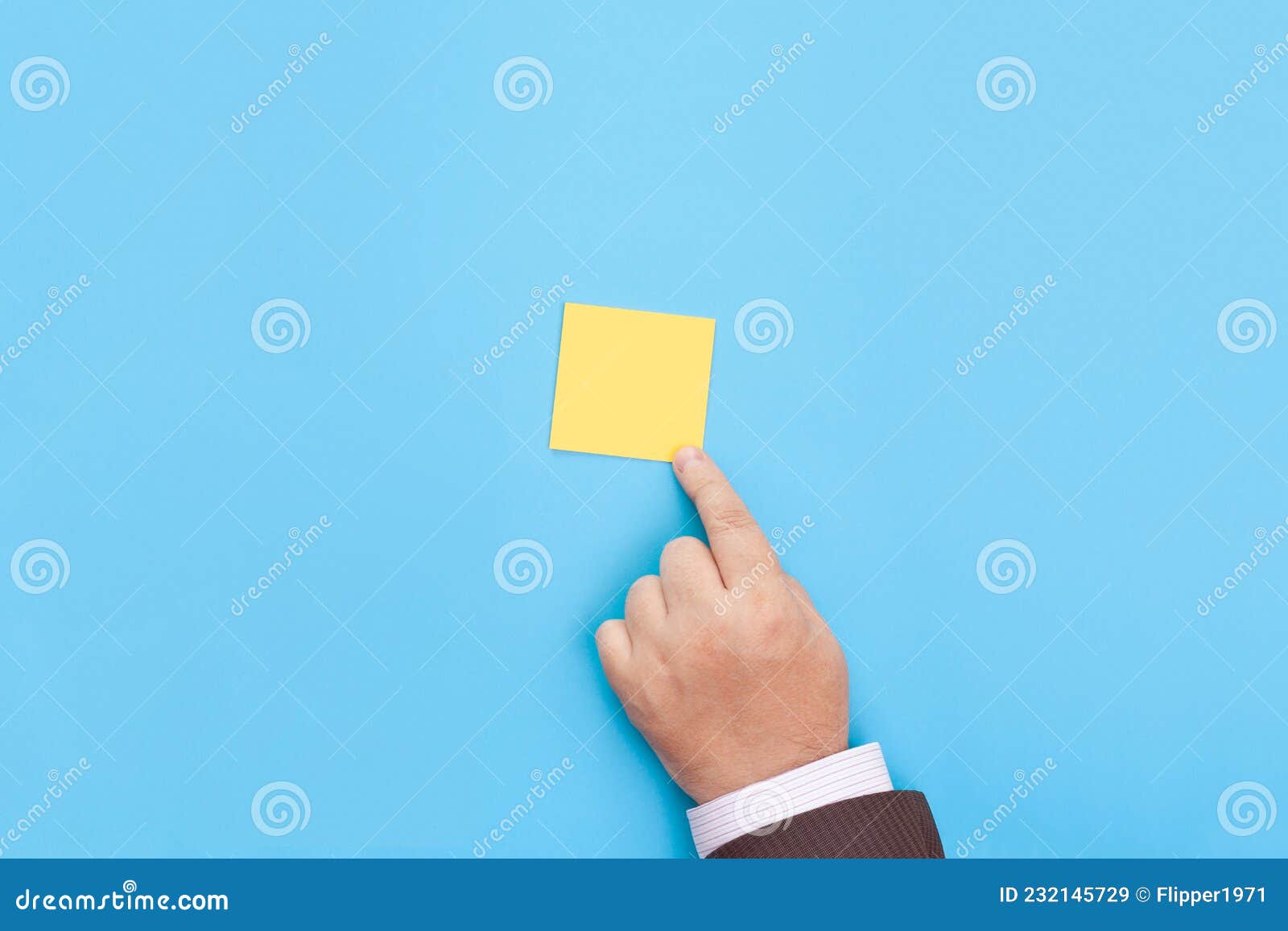 The Businessman Points To a Sticky Note Stock Image - Image of notice ...