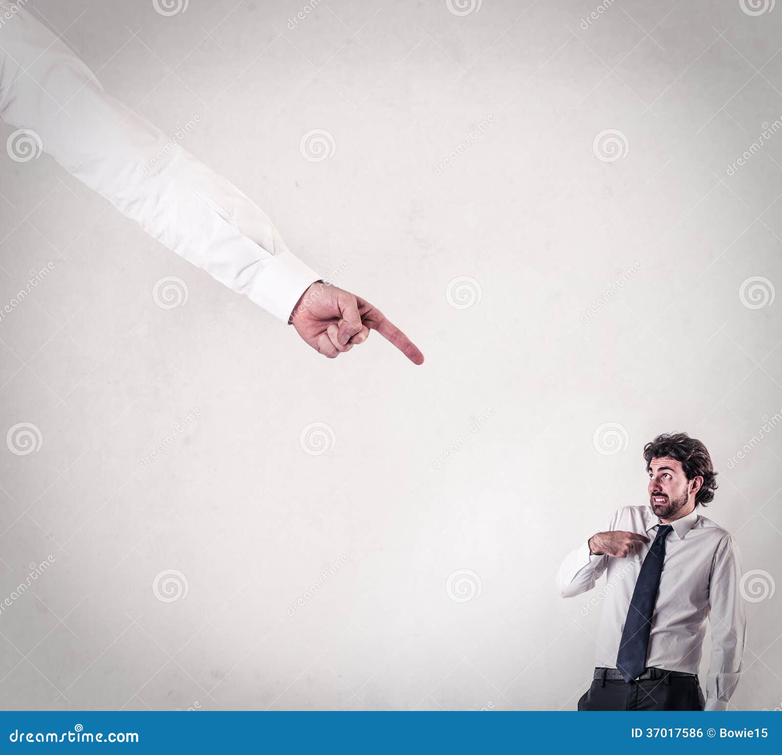Businessman Poited by a Finger Stock Photo - Image of fearful, issue ...