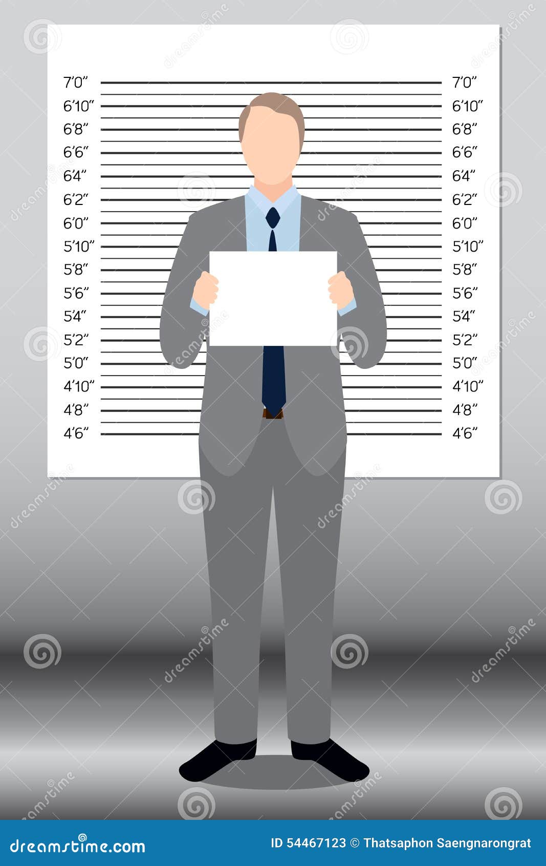 Lineup Backdrop For Arrest Photo. Wall Measurements Template For Police ...