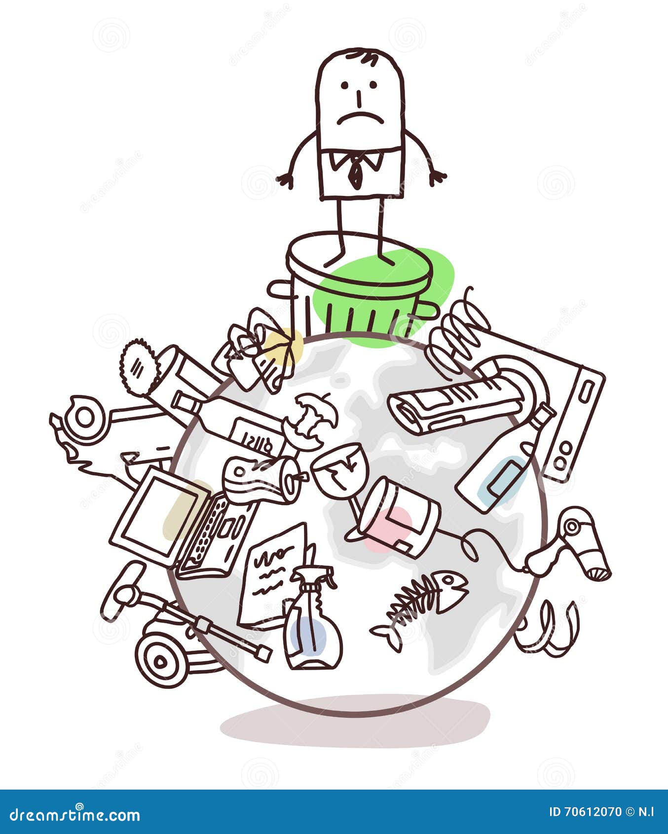 Polluted World. Garbage And Waste. Animals Suffer From Pollution ...