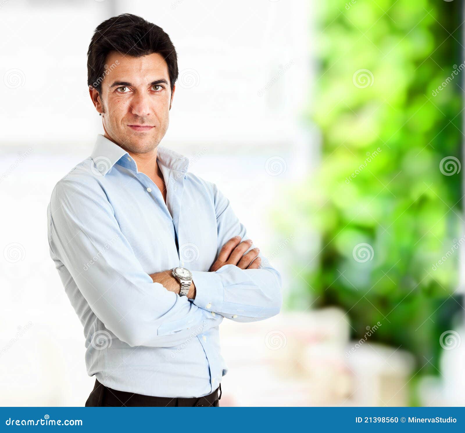 Businessman portrait stock photo. Image of portrait, smile - 21398560