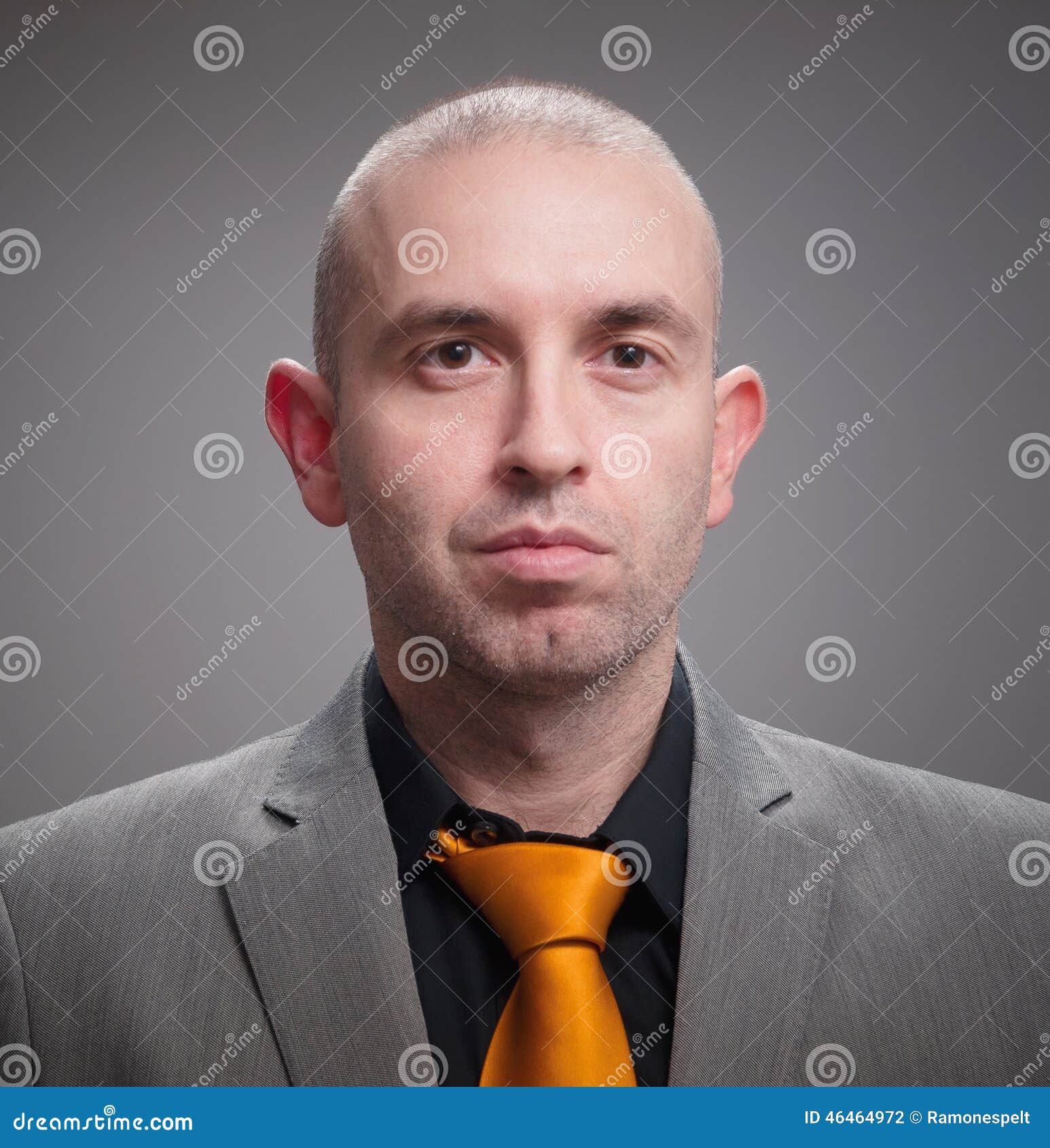 Businessman portrait stock photo. Image of orange, suit - 46464972