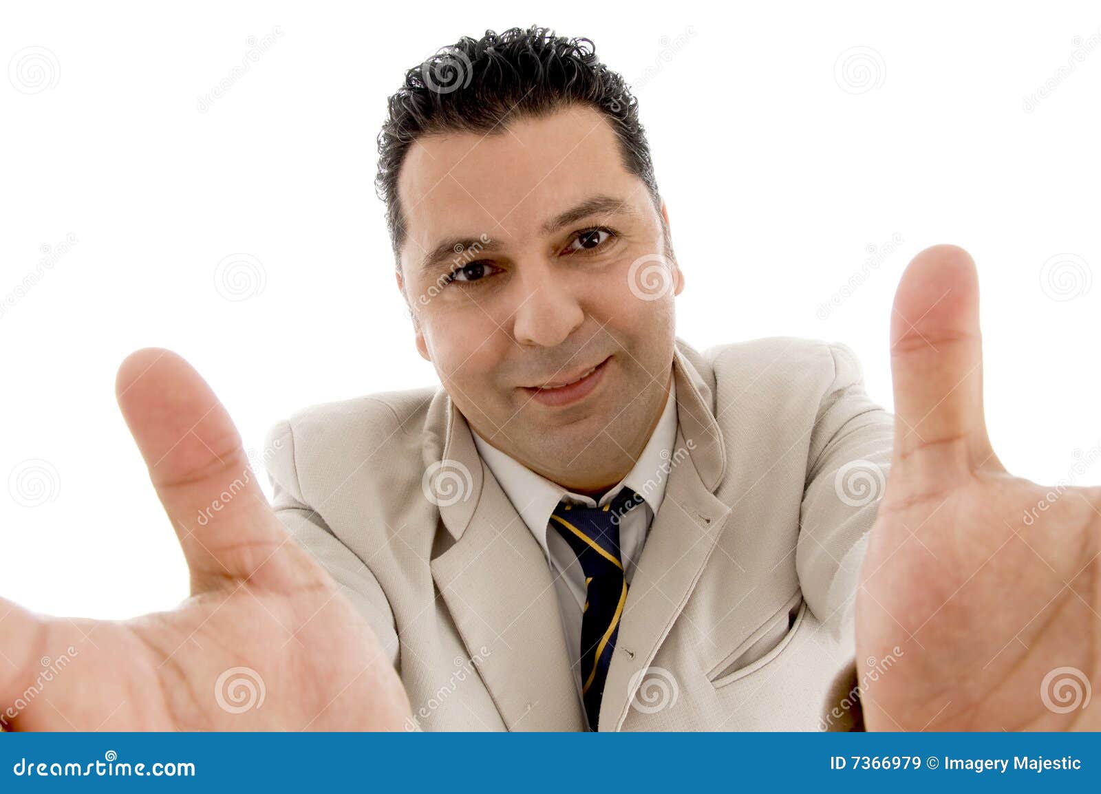 Businessman Posing with Hand Gesture Stock Image - Image of male ...