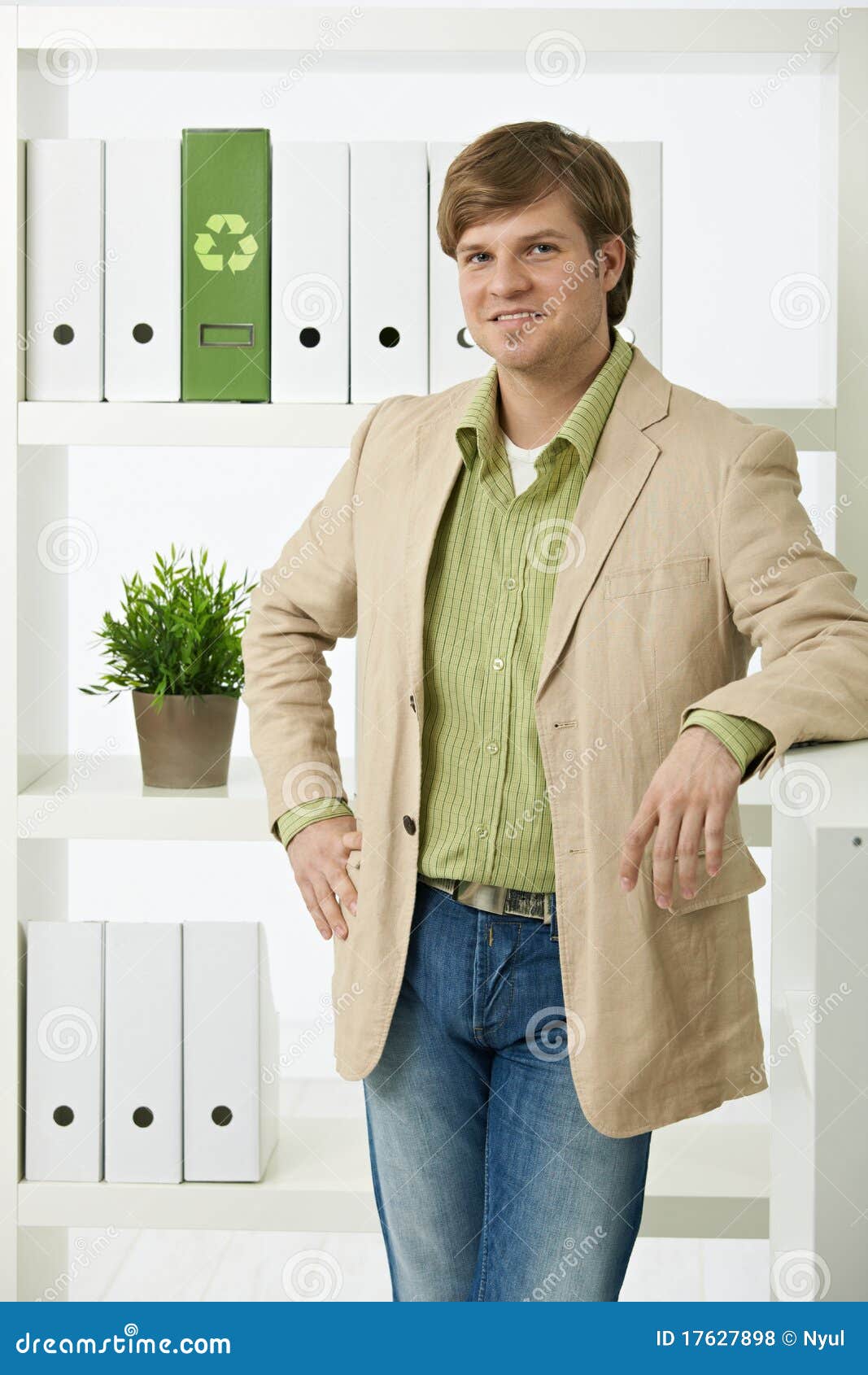 Businessman Posing in Office Stock Photo - Image of business, jacket ...