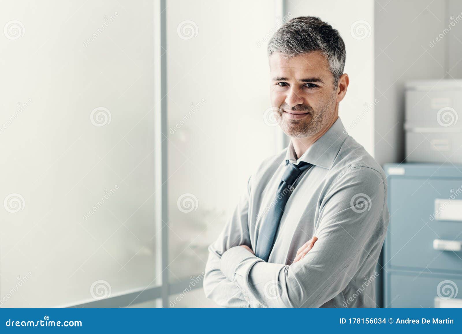 Businessman Posing in the Office Stock Photo - Image of manager, shirt ...