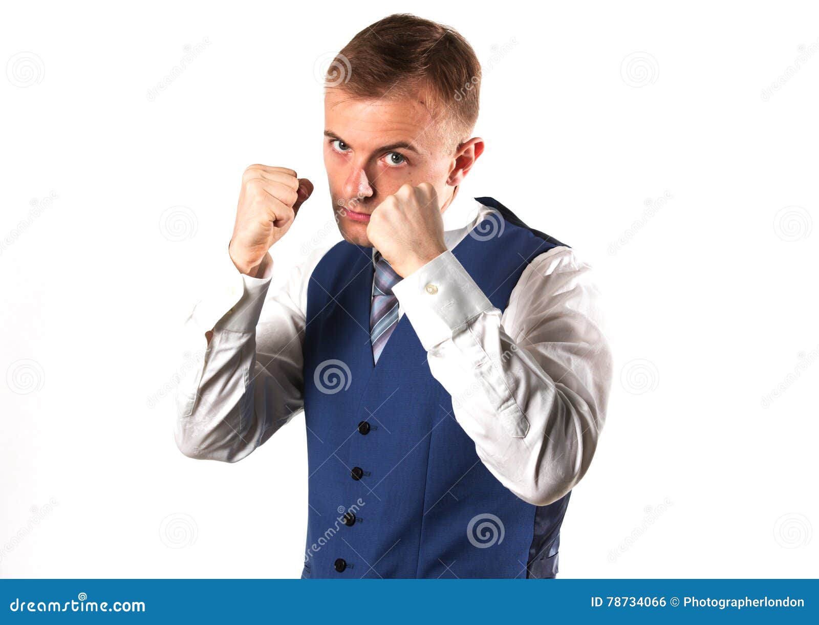 Businessman Posing Showing that he is a Fighter Stock Photo - Image of ...