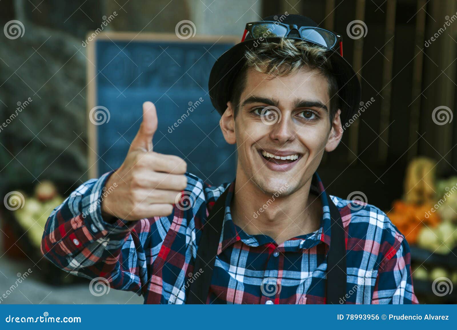 Businessman with a Positive Sign Stock Photo - Image of intellectual ...