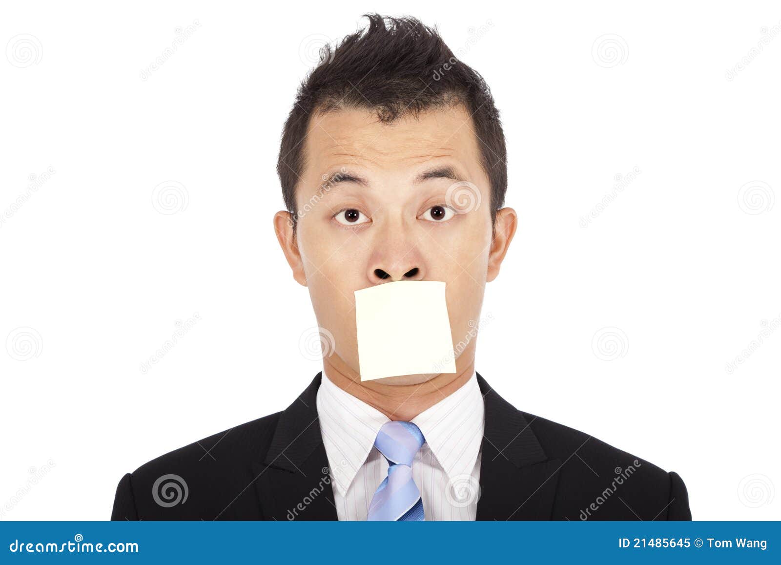 Businessman with the Post it Stock Image - Image of loser, thinking ...