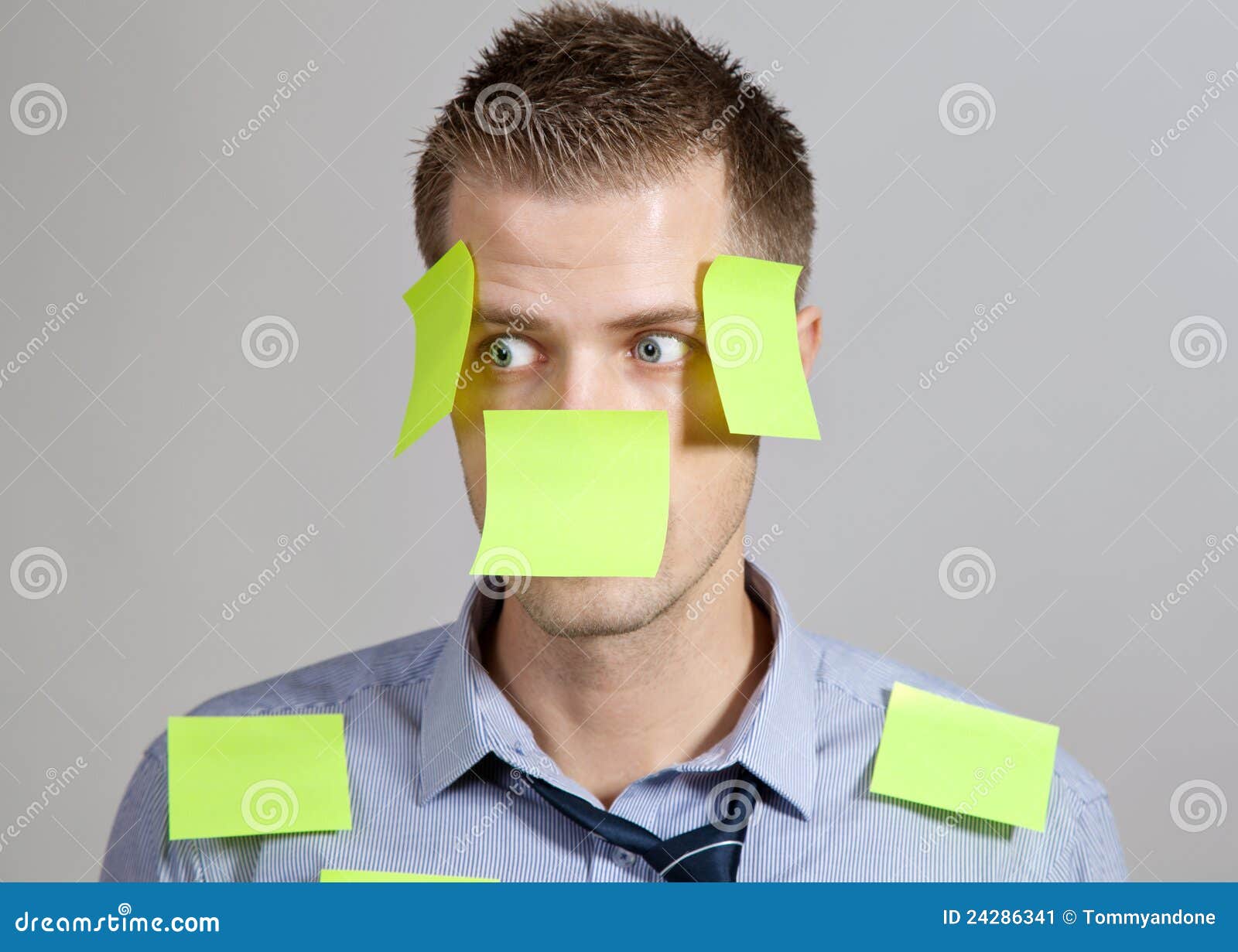 Businessman with Post in Notes Stock Image - Image of corporate, notes ...