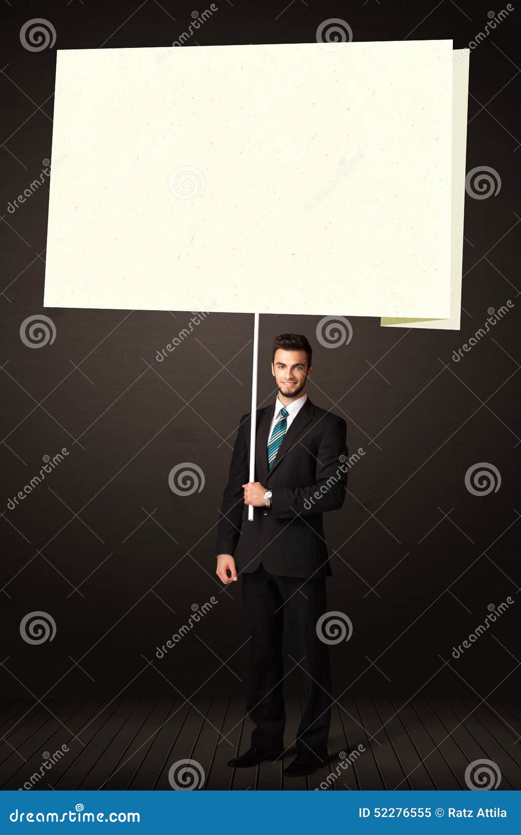 Businessman with Post-it Paper Stock Image - Image of businessman ...