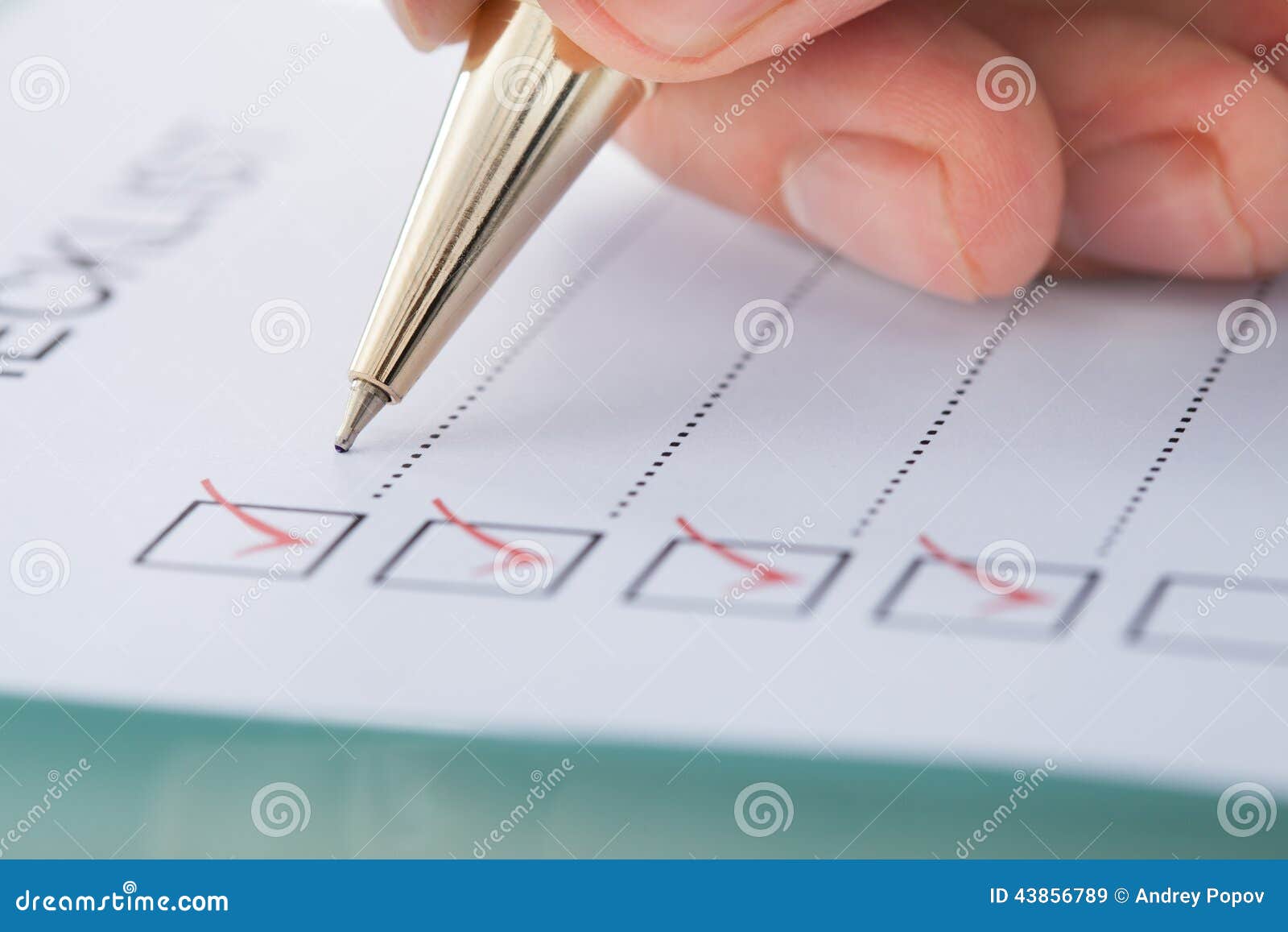 Businessman Preparing Checklist Stock Image - Image of ballpoint ...