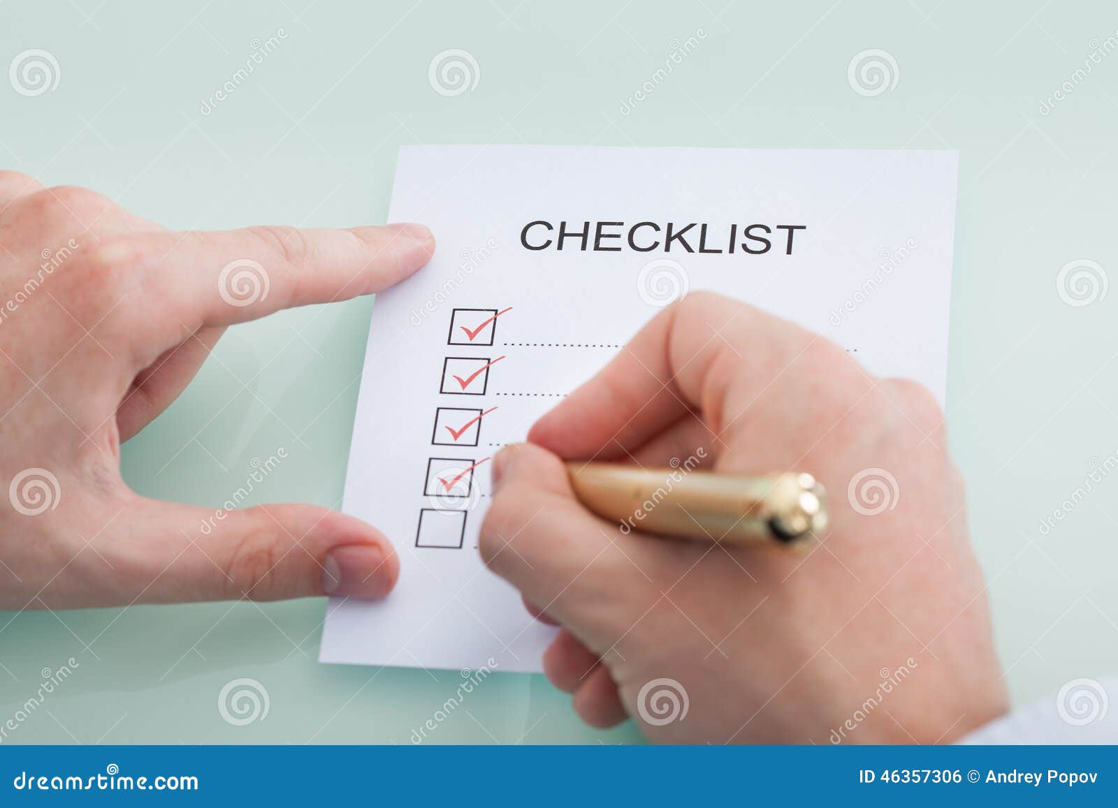 Businessman Preparing Checklist Stock Photo - Image of office ...