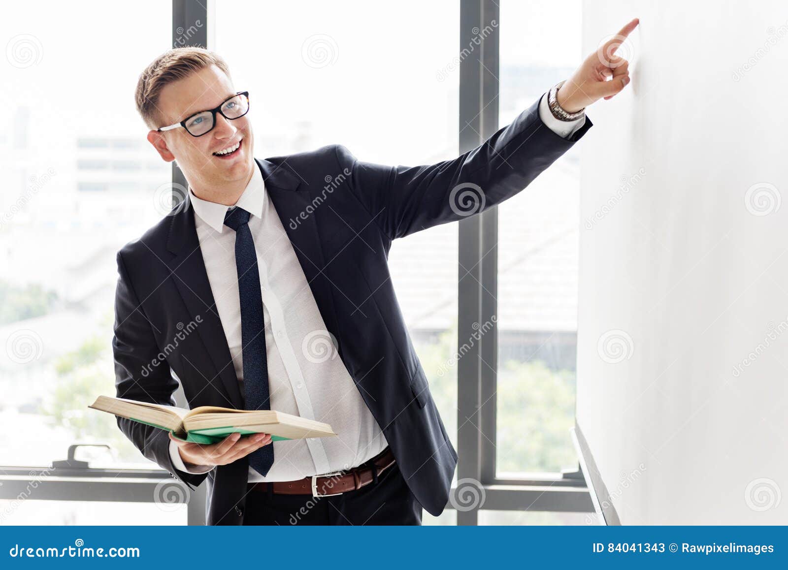 Businessman Presentation Company Leader Explaining Concept Stock Image ...