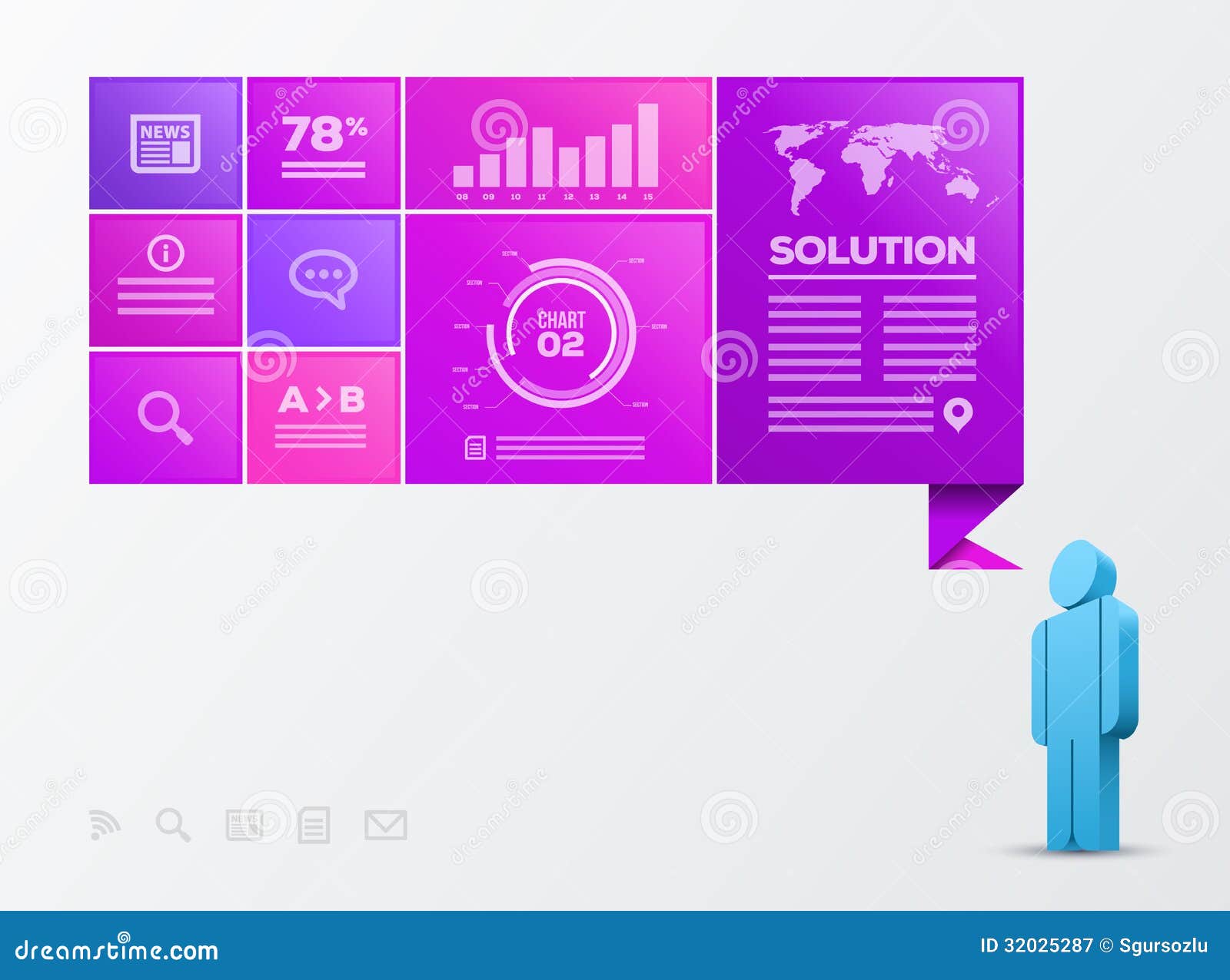 Businessman Presentation Structure Mindmap Cartoon Vector ...
