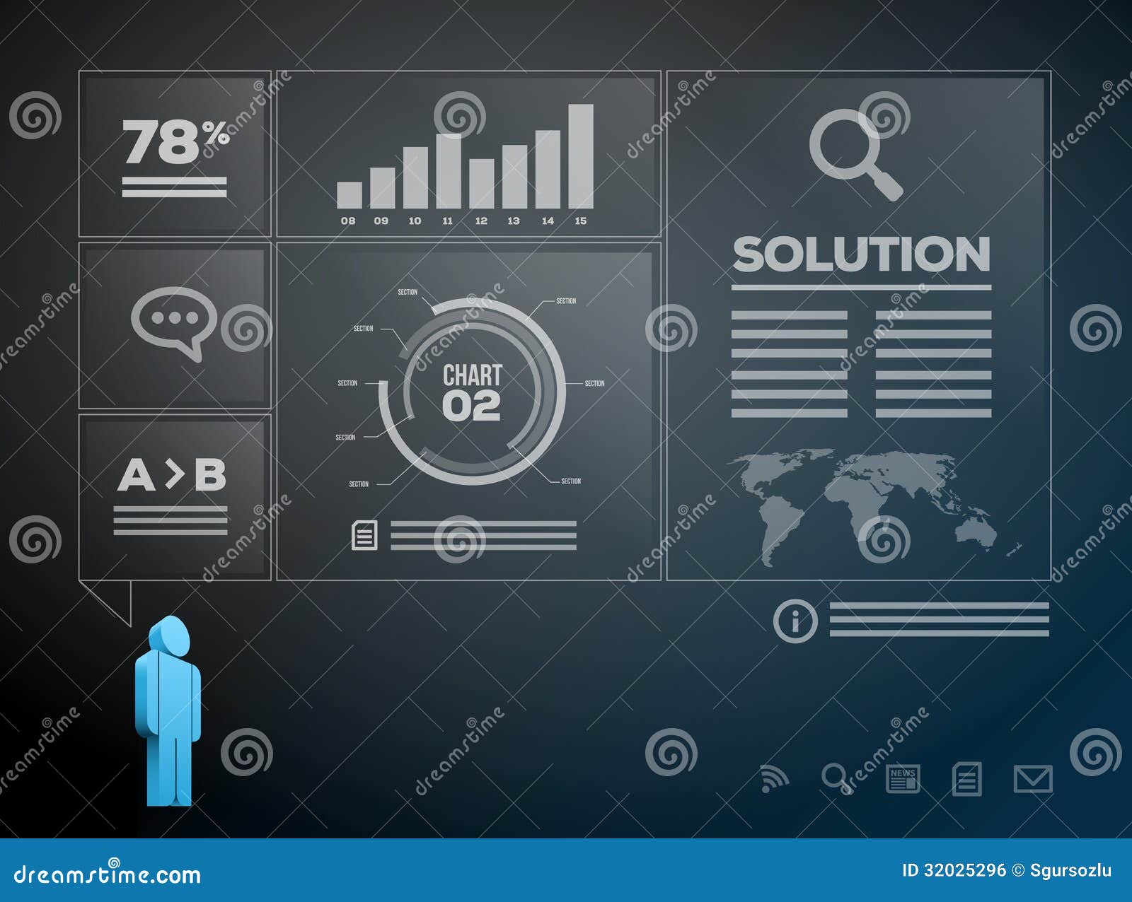 Businessman Presentation Structure Mindmap Cartoon Vector ...
