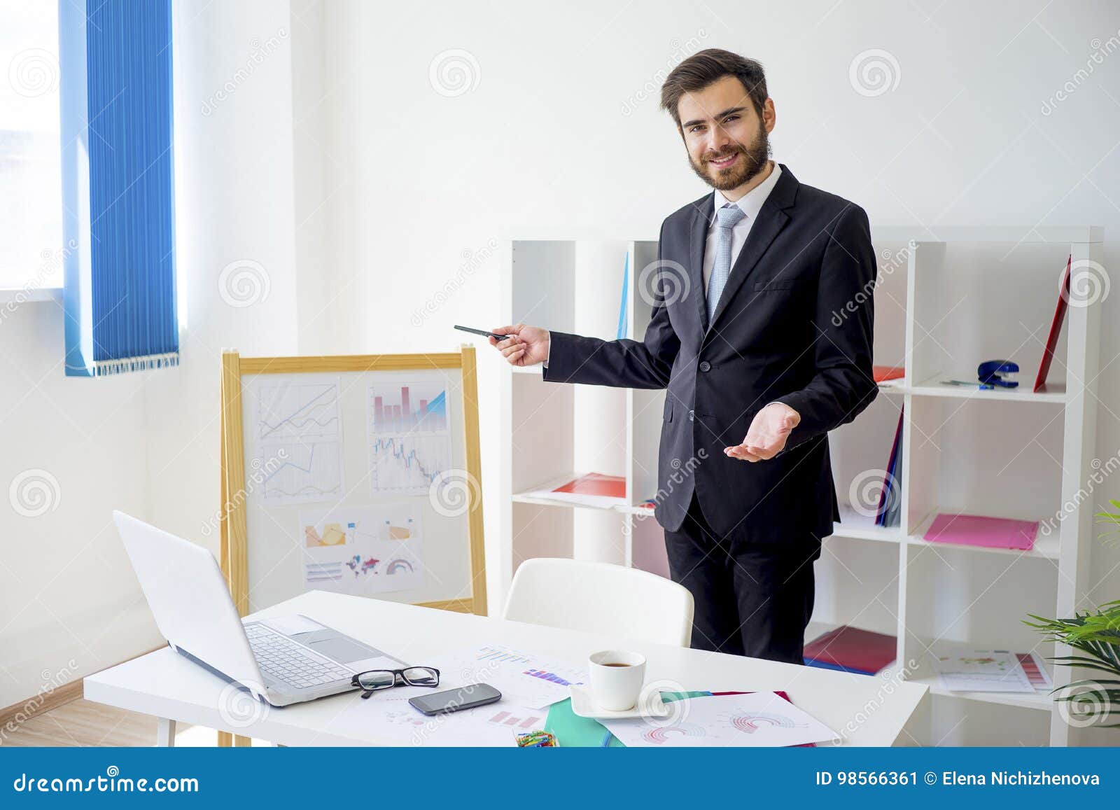 Businessman on a Presentation Stock Image - Image of career, lawyer ...