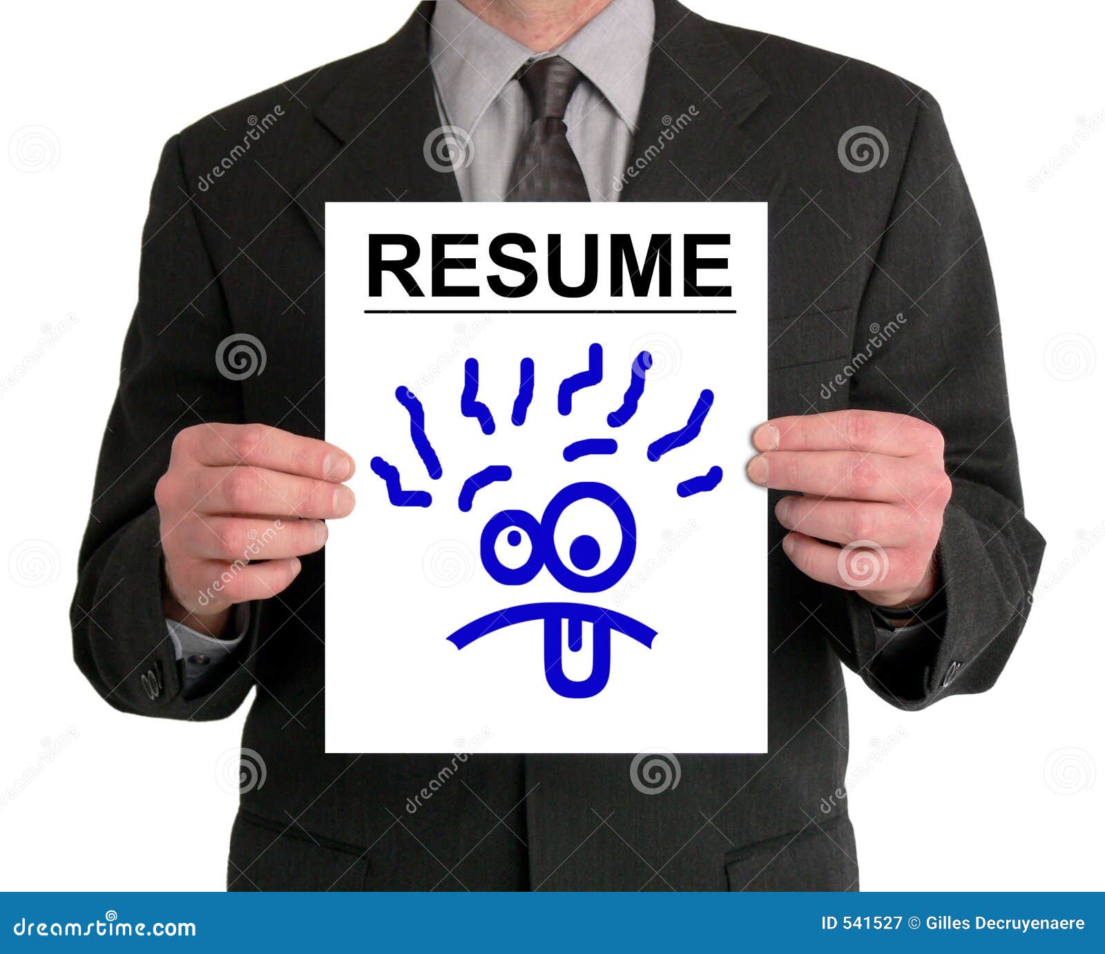 Businessman Presentation (Resume - Silly Face) Stock Image - Image of ...