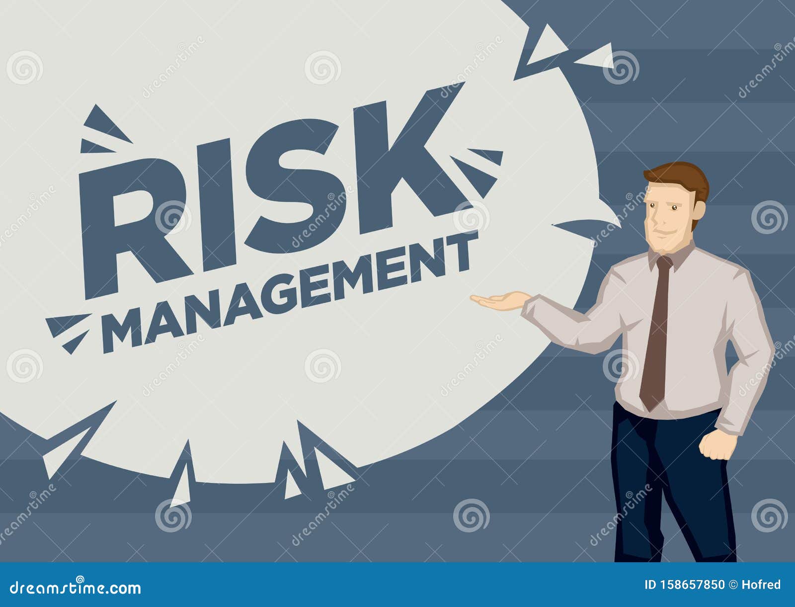 Businessman Presentation on the Topic of Risk Management Stock Vector ...