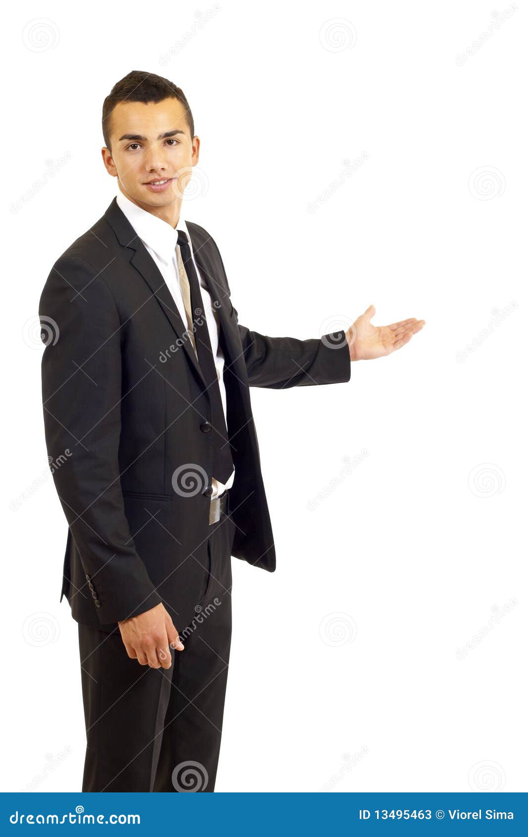 Businessman presenting stock image. Image of suit, businessman - 13495463