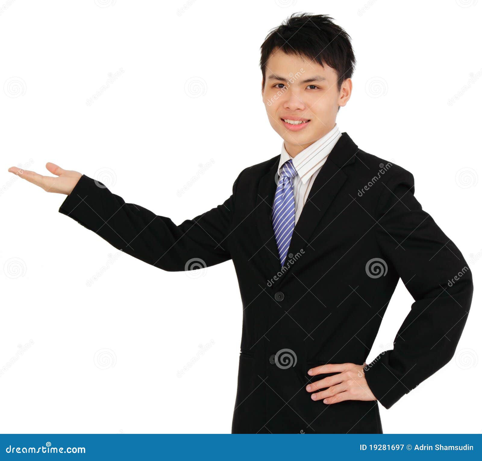 Businessman presenting stock image. Image of male, formal - 19281697