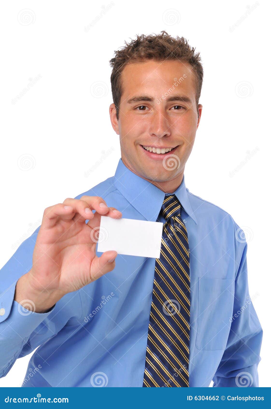 Businessman Presenting Card Stock Photo - Image of card, male: 6304662