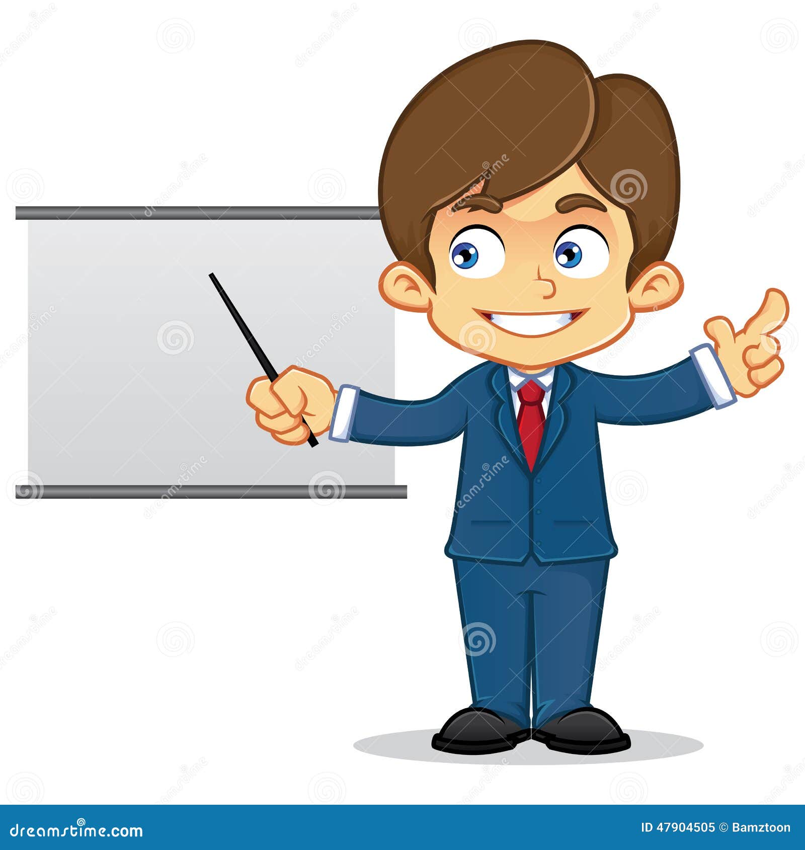 Businessman Presenting on Whiteboard Stock Vector - Illustration of ...