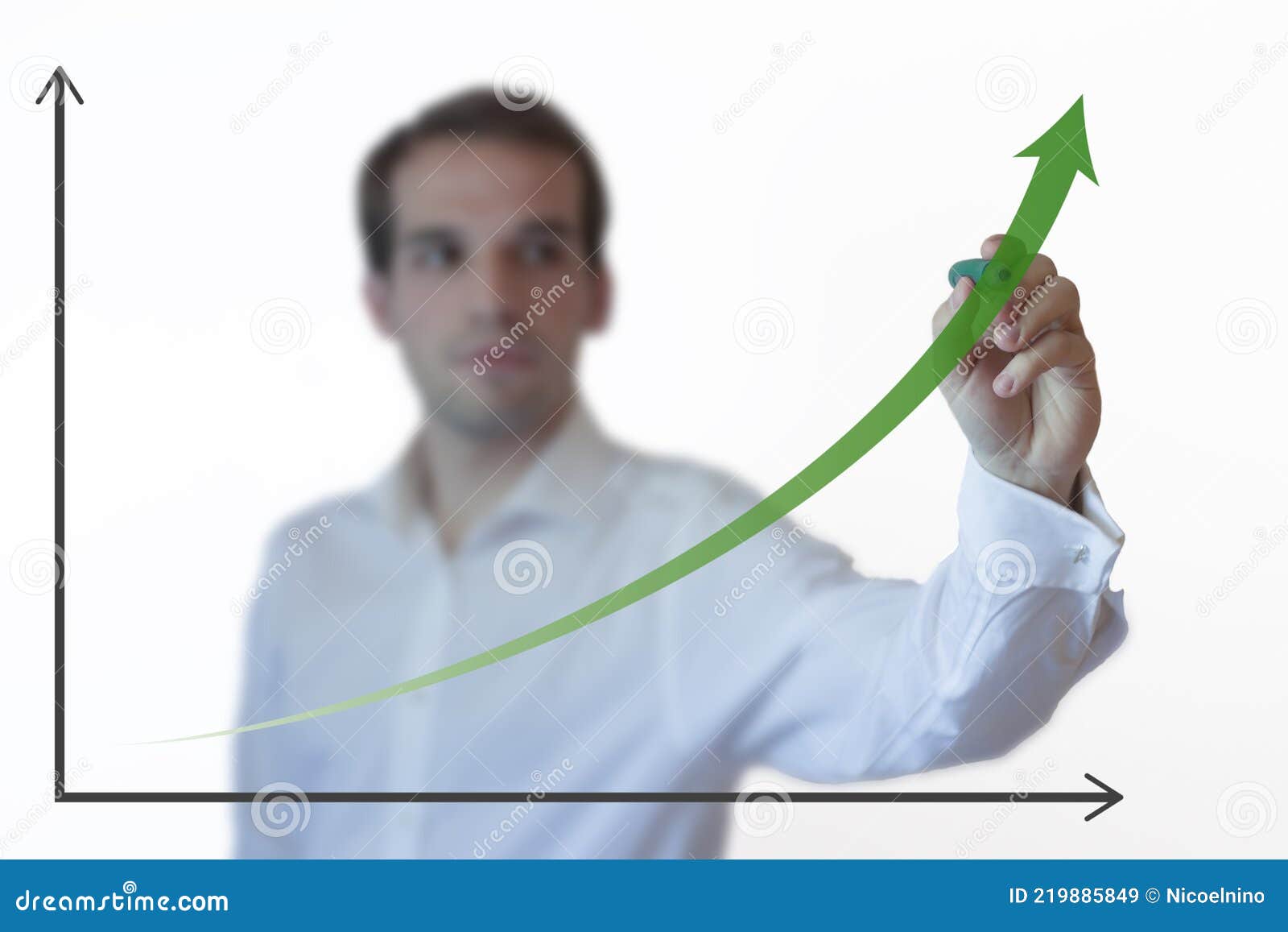 Businessman Presenting a Chart Stock Image - Image of drawing ...