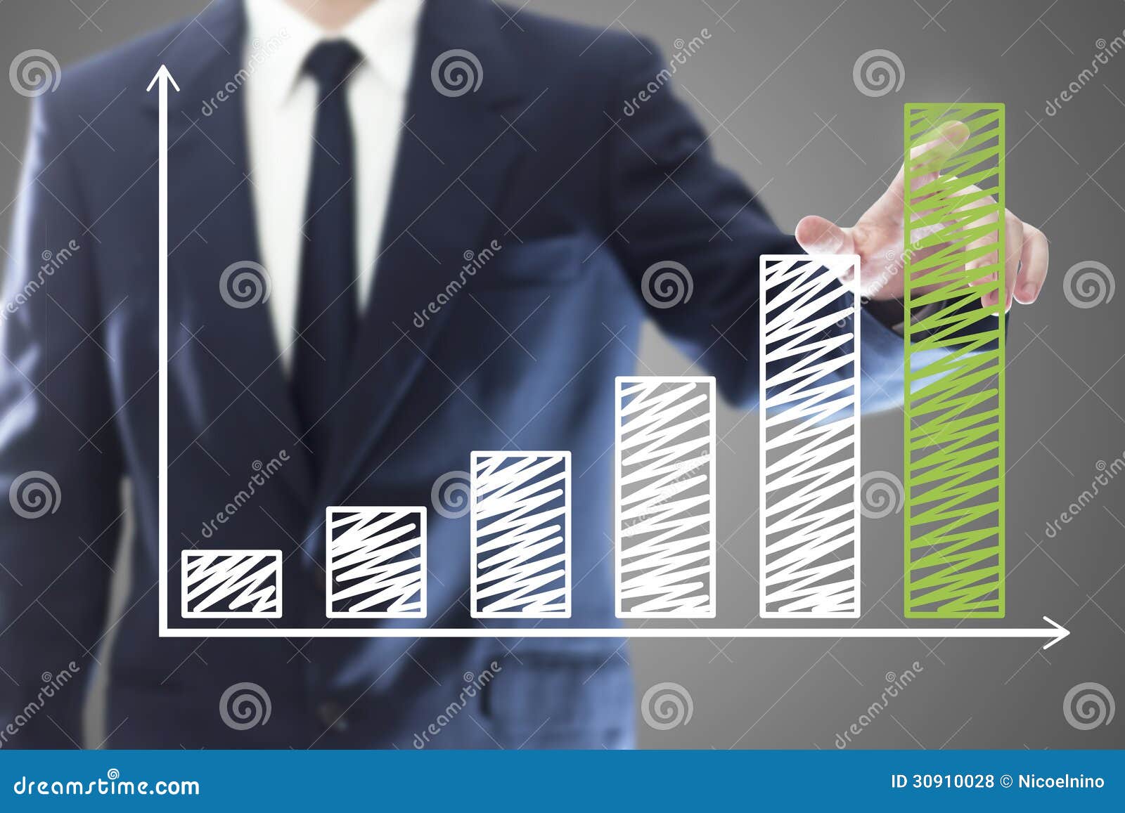 Businessman Presenting a Chart Stock Photo - Image of chart, board ...