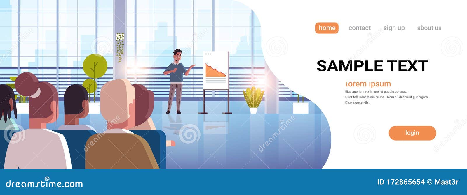 Businessman And Decrease Graph Background Cartoon Vector | CartoonDealer.com #66637543