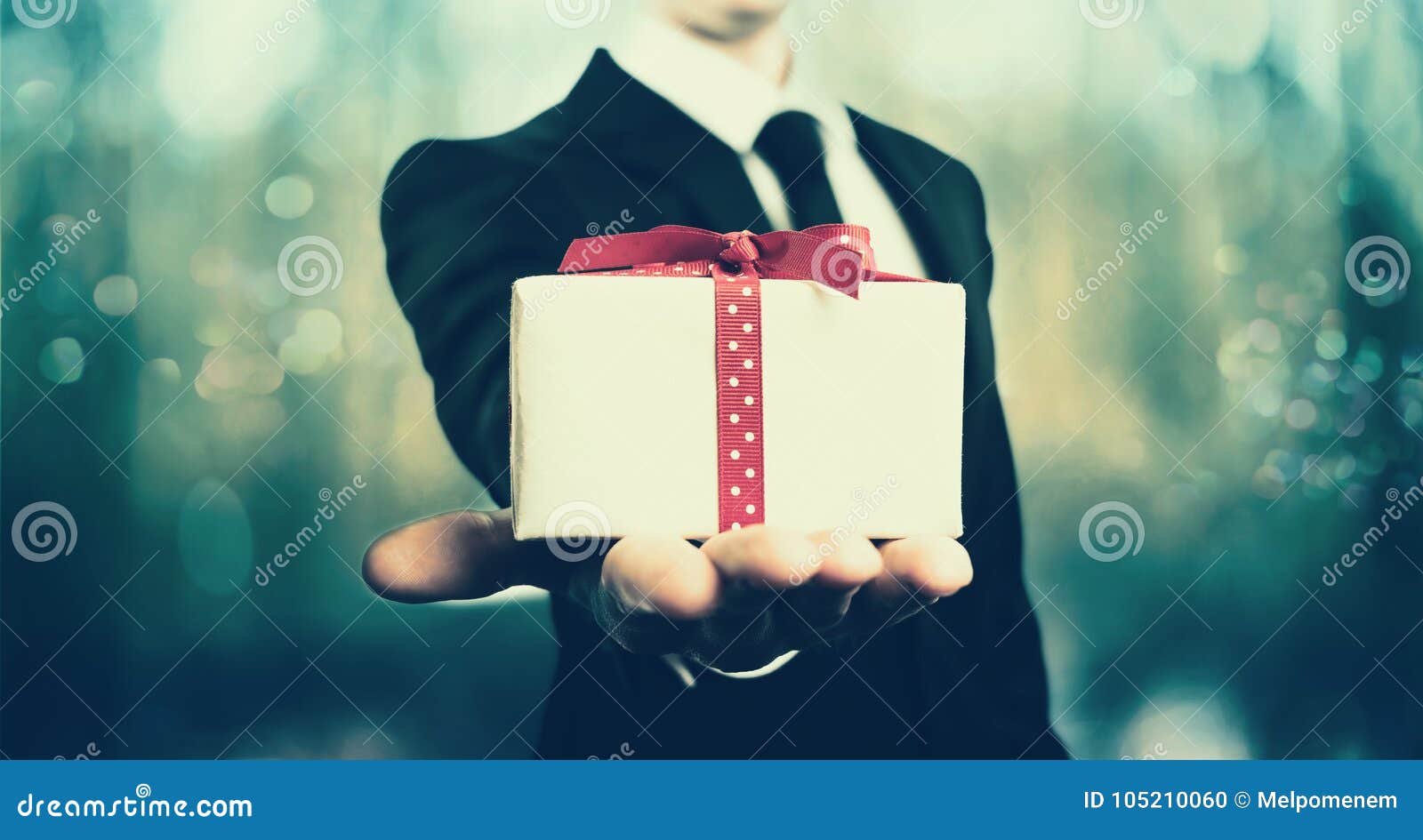 Businessman Presenting a Gift Box Stock Photo - Image of gift, people ...