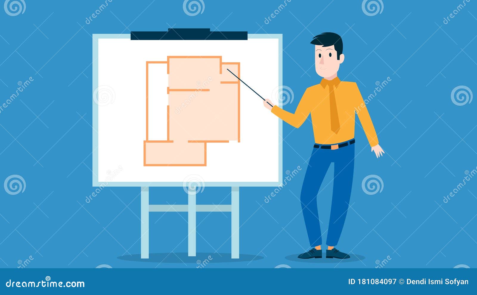 Businessman Presenting Marketing Data Stock Vector - Illustration of ...