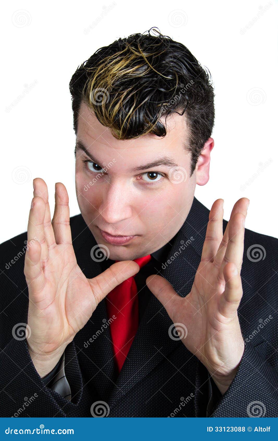 Businessman Presenting Something Stock Photo - Image of concept, person ...