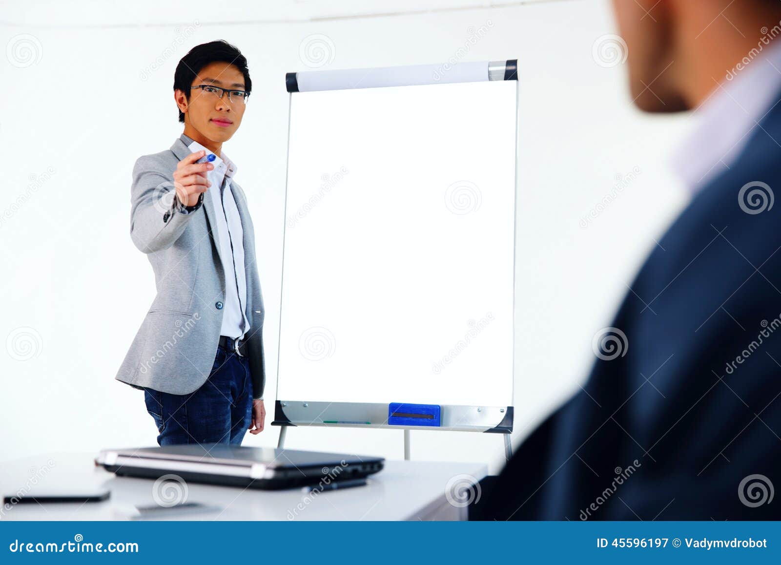 Businessman Presenting Something on a Meeting Stock Image - Image of ...