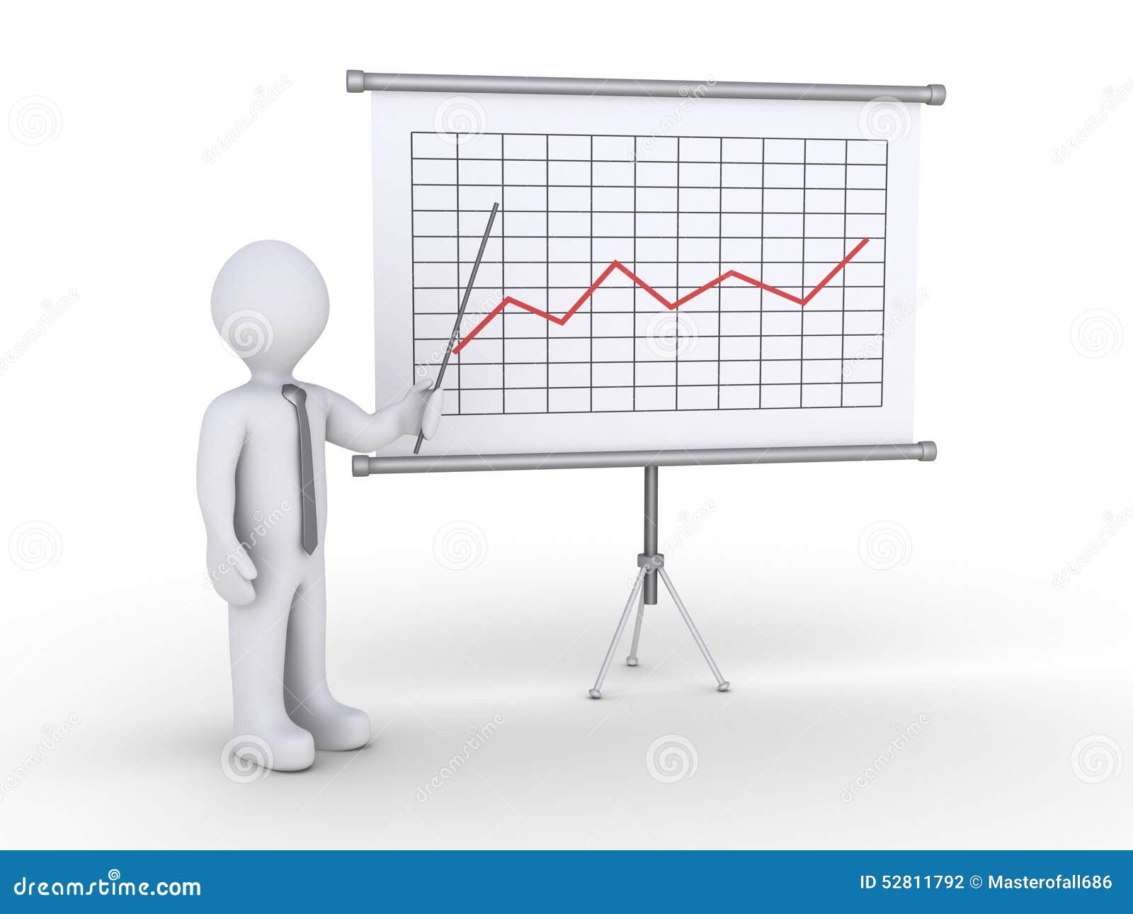 Businessman Presenting Statistics Stock Illustration - Illustration of ...