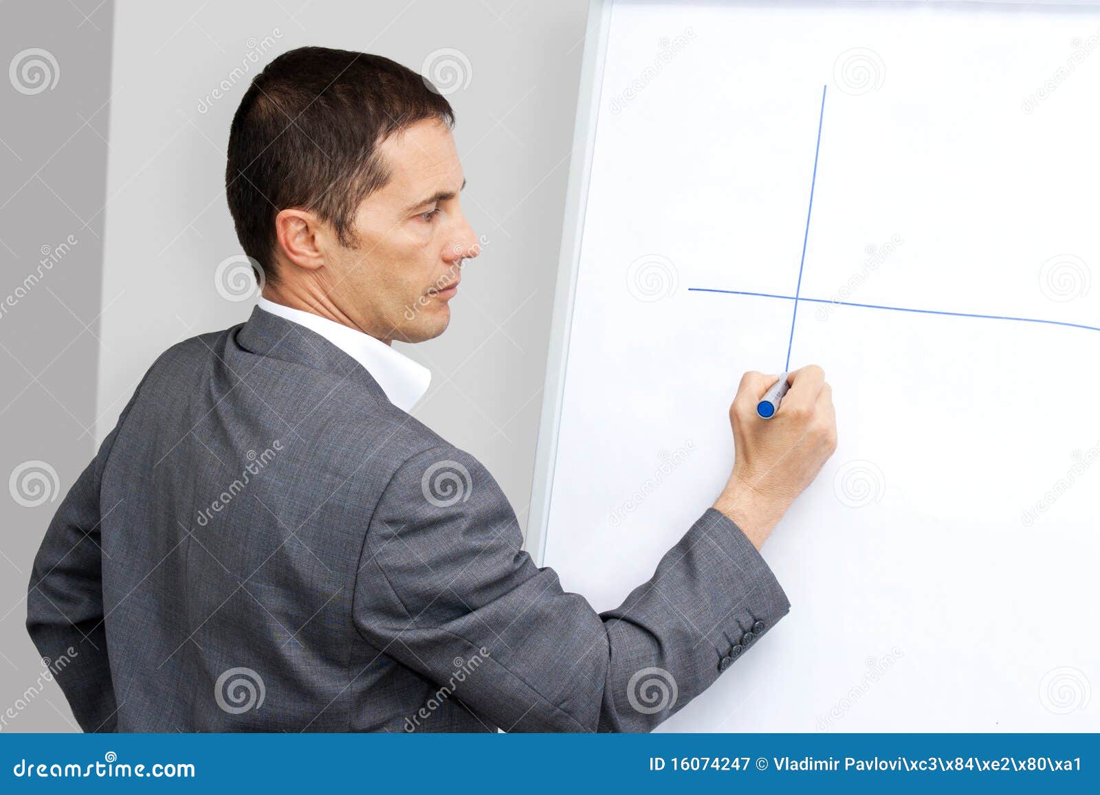 Businessman Presenting on Whiteboard Stock Image - Image of training ...