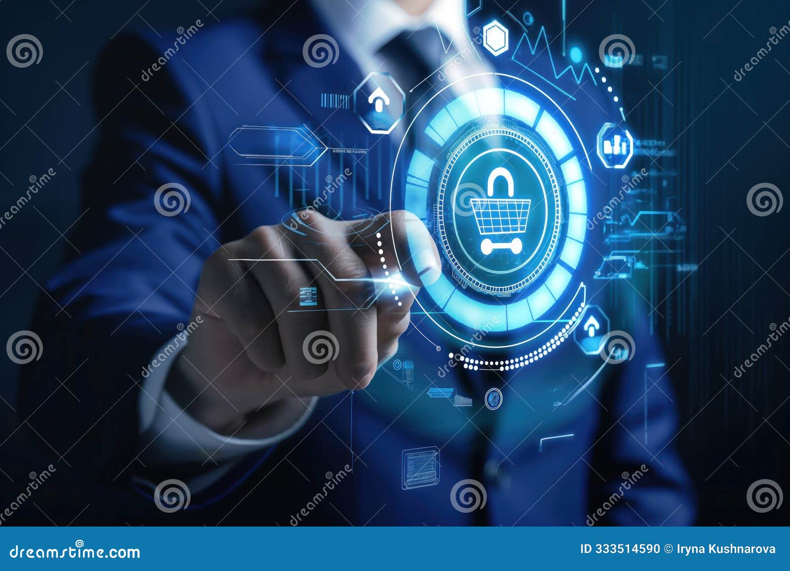 Securing Digital Frontiers: Laptop Guarded By Virtual Lock. Concept ...