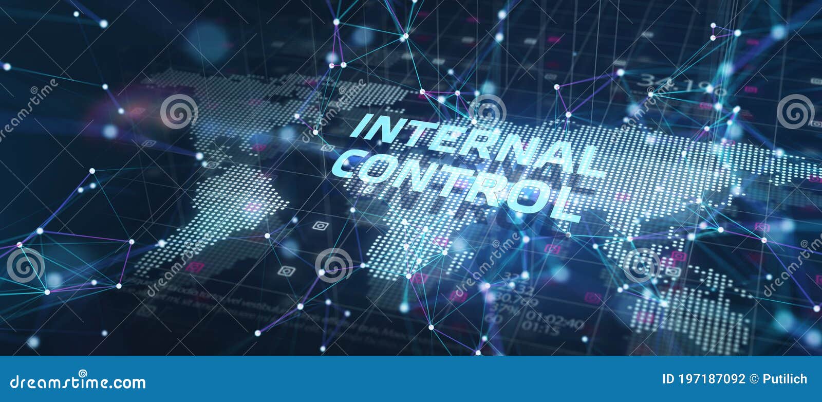 IC, Internal Control. Concept With Keyword, People And Icons. Flat ...