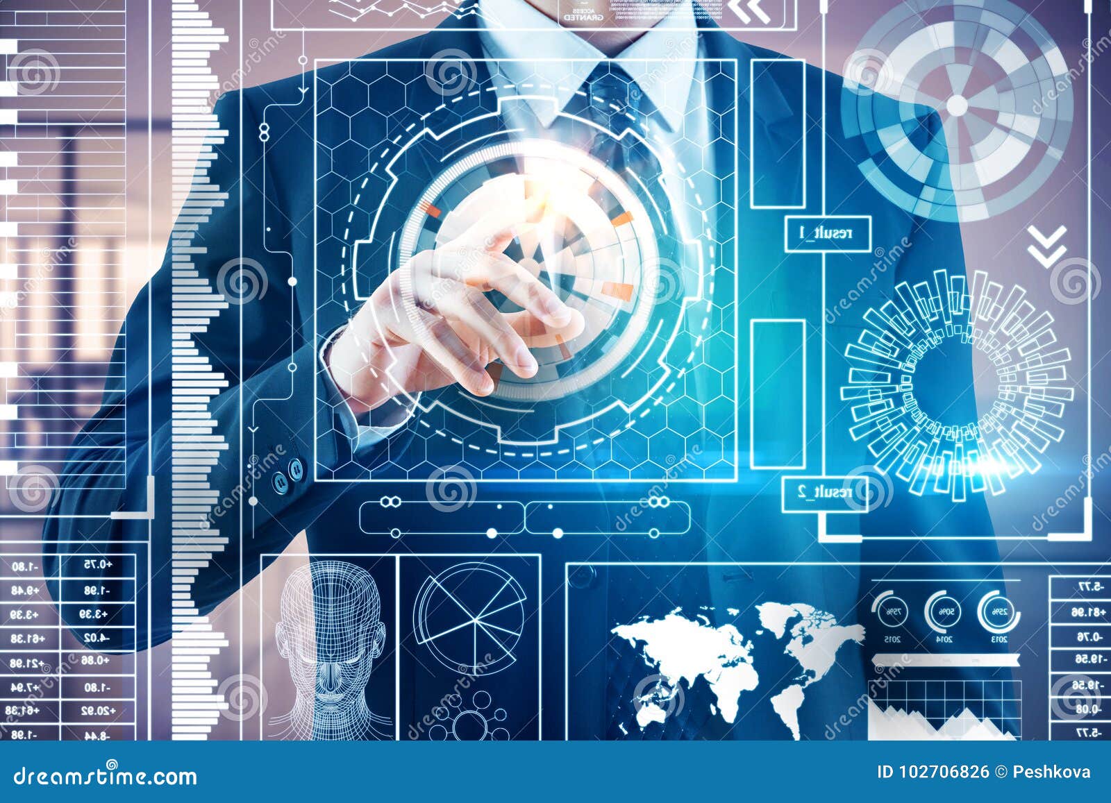 Technology and Analytics Concept Stock Photo - Image of hologram ...